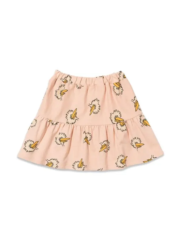 BOBO CHOSES Mini Bird Print Fleece Skirt