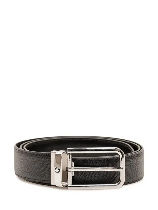 Montblanc Rectangular Belt - Black/black