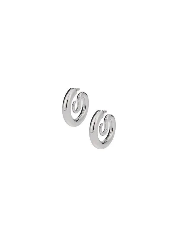 PANCONESI Sculptural Hoop Earrings - Silver
