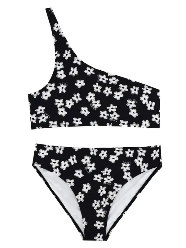 Marc Jacobs Floral Print Bikini Set - Black
