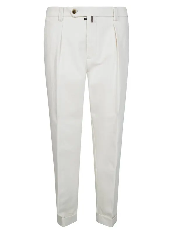 BERWICH Tailored Cotton Trousers - Bianco