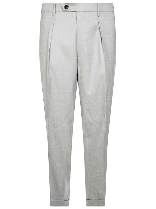 BERWICH Tailored Stretch Cotton Blend Pants - Beige