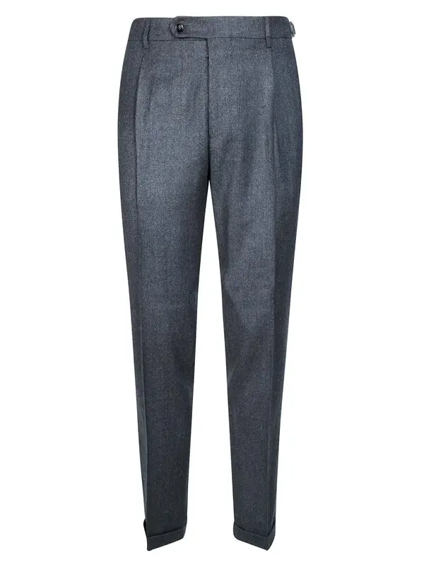 BERWICH Tailored Cotton Blend Stretch Trousers - Grigio