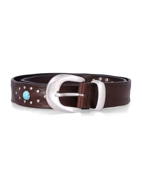 MANCINI 1979 Leather Belt - Dark Brown