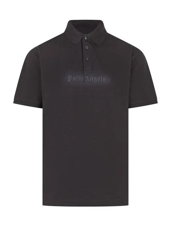 Palm Angels Logo Spray Regular Polo