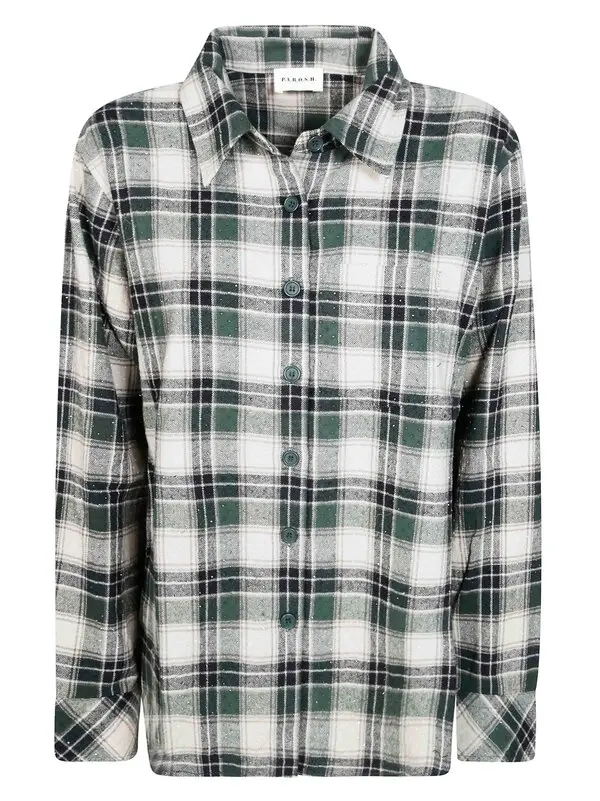 PAROSH Cotton Fantasia Shirt - Verde