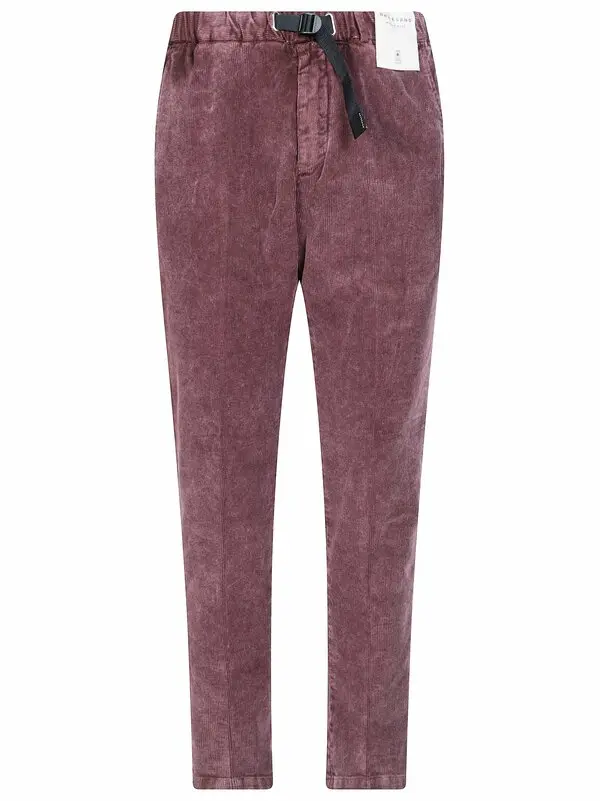 WHITE SAND Washed Velvet Trousers - Rosso