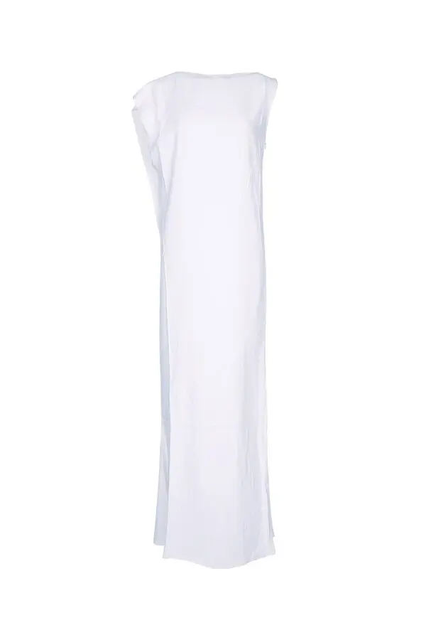 Jacquemus Sculpted Draped Long Dress - White