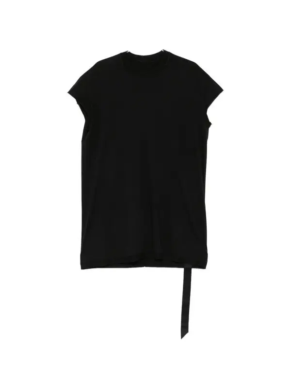 Rick Owens Ribbed-collar Sleeveless T-shirt In 100% Cotton - Nero