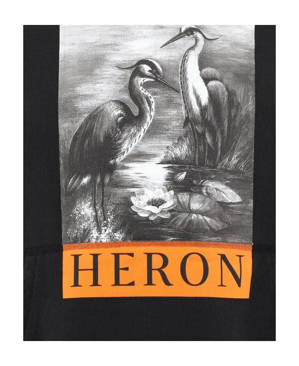Heron Preston Graphic Printed Drawstring Hoodie