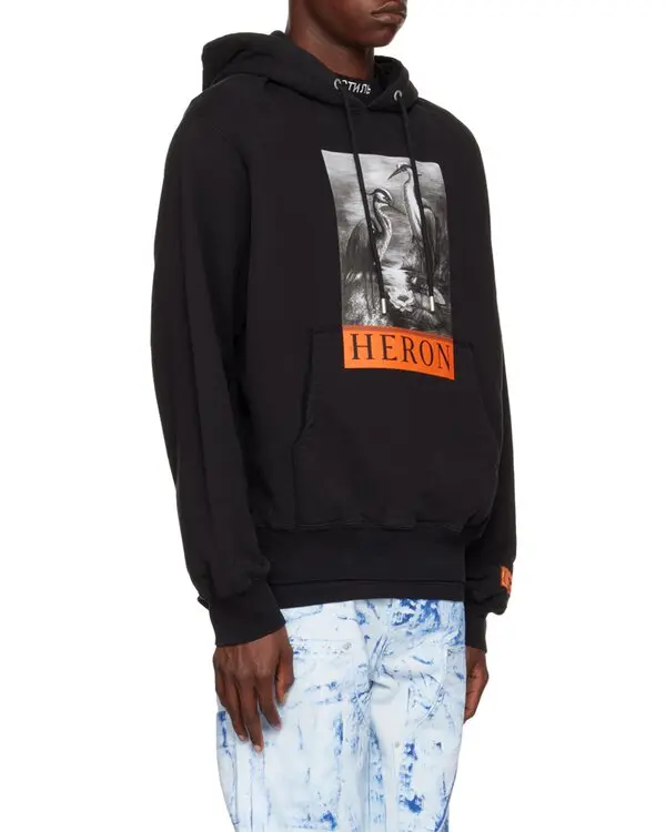 Heron Preston Graphic Printed Drawstring Hoodie