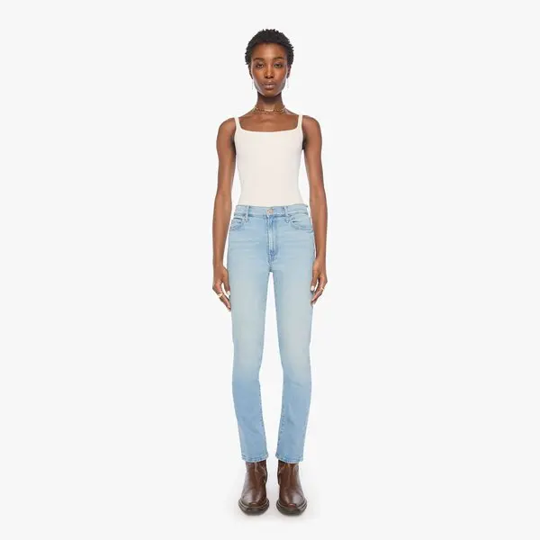 MOTHER High Waisted Rascal Hover Jeans - Gold