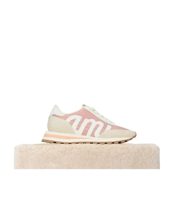 AMI Paris Logo-patch Panelled Sneakers