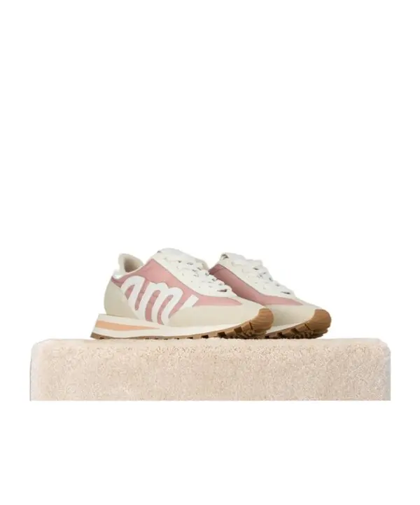 AMI Paris Logo-patch Panelled Sneakers