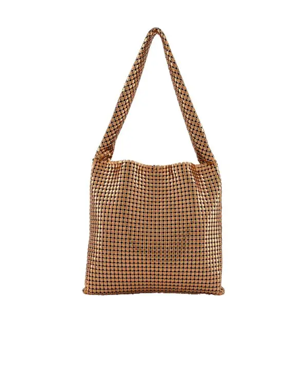 Rabanne Pixel Chainmail Tote Bag - Brown