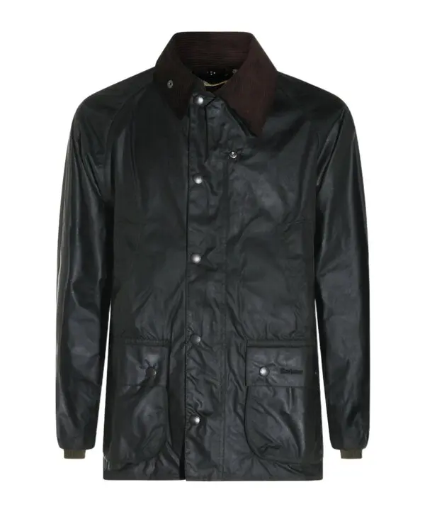 Barbour Waxjacket With Corduroy Collar - Black