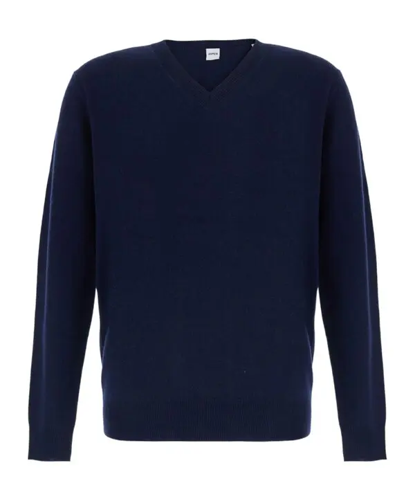 Aspesi Fine Knit V-neck Sweater - Blue