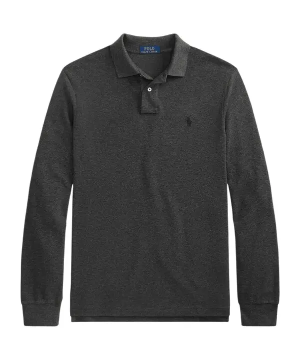 Polo Ralph Lauren Custom Slim Fit Mesh Polo Shirt - Grey