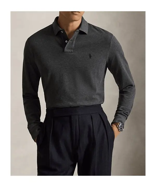 Polo Ralph Lauren Custom Slim Fit Mesh Polo Shirt