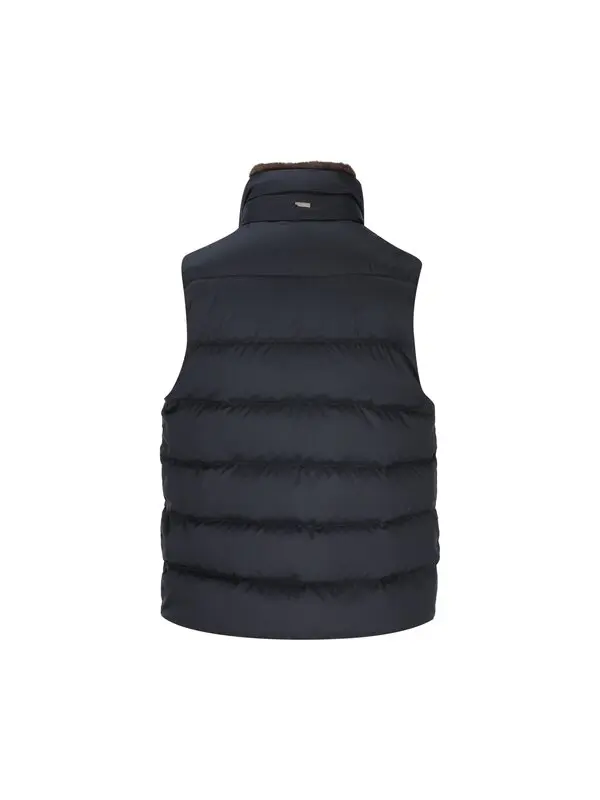 Herno Quilted Down Vest With High Neck