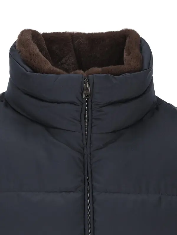 Herno Quilted Down Vest With High Neck