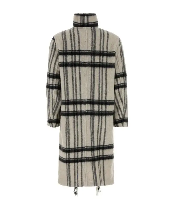 Isabel Marant Étoile Tasseled Plaid Coat - Nude