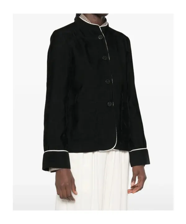 FORTE_FORTE Casual Jacket With Corduroy Piping