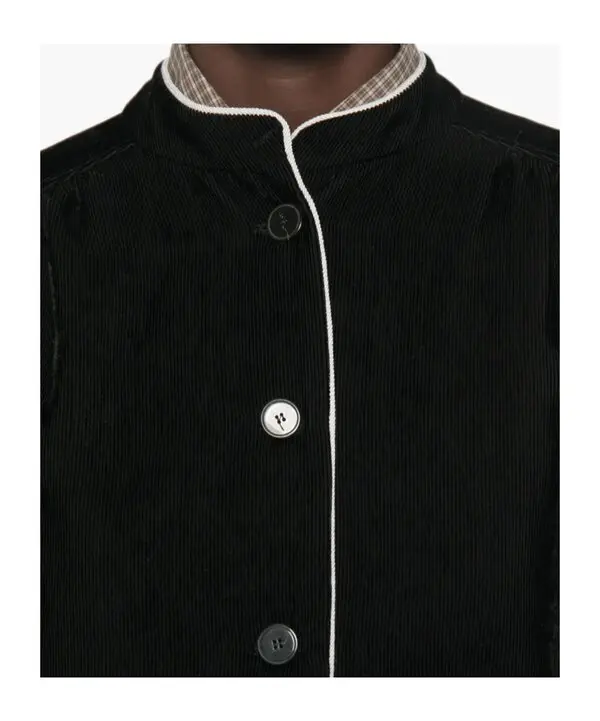 FORTE_FORTE Casual Jacket With Corduroy Piping