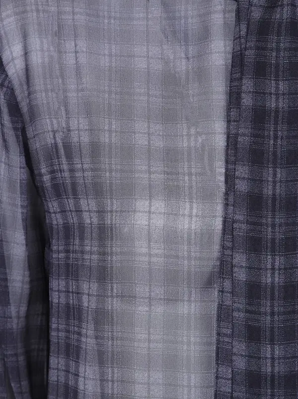 7 For All Mankind Sheer Plaid Blouse