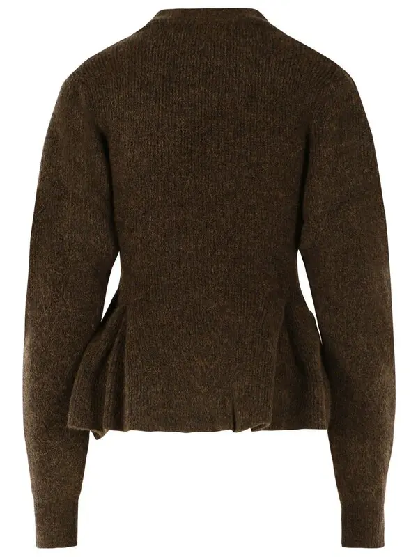 ROTATE BY BIRGER CHRISTENSEN Brown Alpaca Blend Cardigan