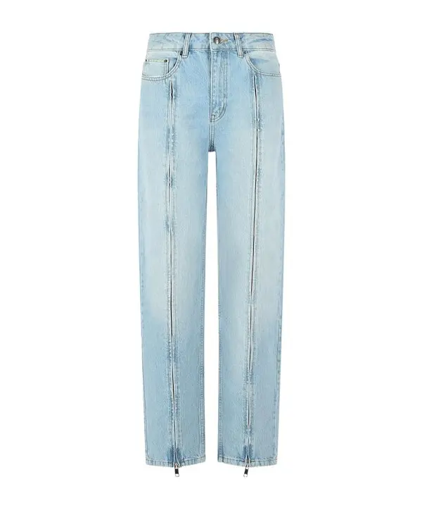 ROTATE BY BIRGER CHRISTENSEN Light Wash Straight Leg Jeans