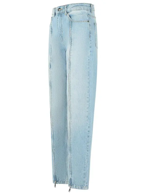 ROTATE BY BIRGER CHRISTENSEN Light Wash Straight Leg Jeans