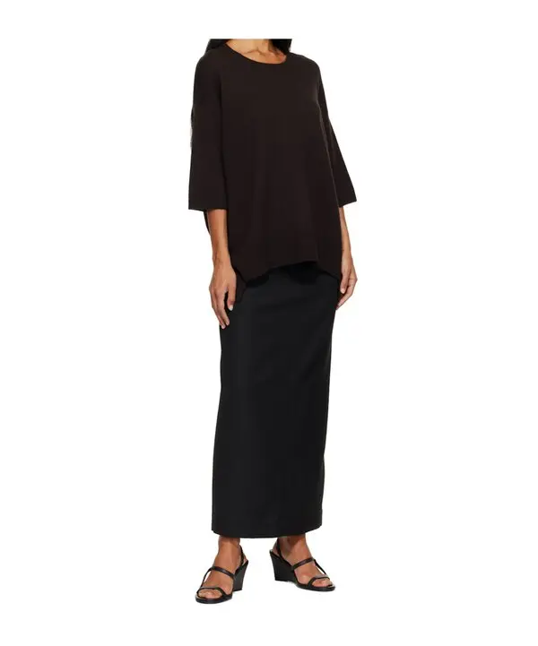 LISA YANG Crew Neck Knitted T-shirt