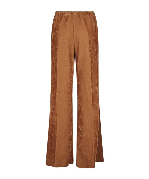 FORTE_FORTE Velvet Pleated Casual Trousers