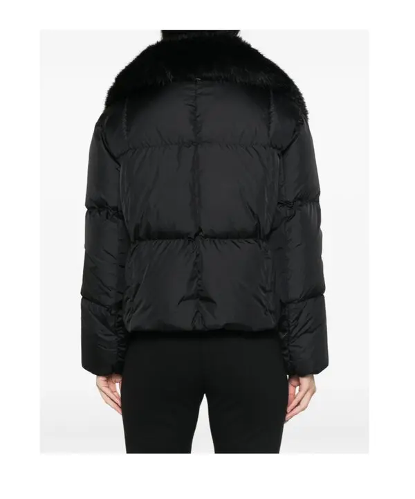 Herno Quilted Down Jacket With Fur Collar