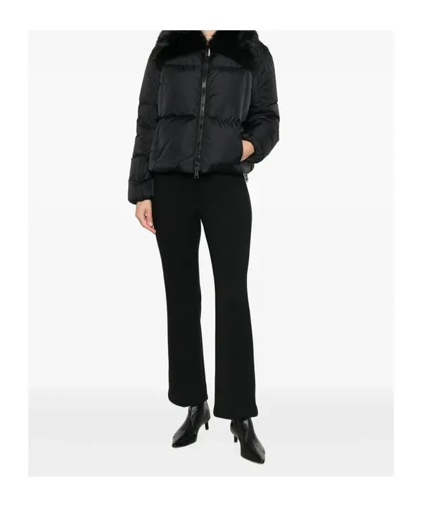 Herno Quilted Down Jacket With Fur Collar