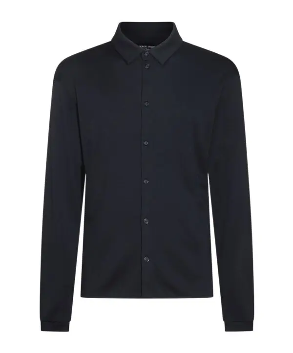 Giorgio Armani Buttoned Straight Hem Shirt - Black