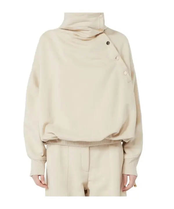 Sportmax Long Sleeve High Neck Sweatshirt