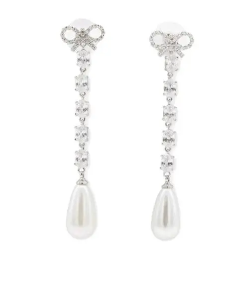 SELF-PORTRAIT Bow Droplet Earrings