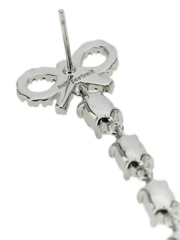 SELF-PORTRAIT Bow Droplet Earrings