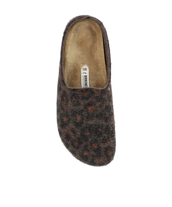 BIRKENSTOCK Amsterdam Wrapped Dip Slides Leopard Print