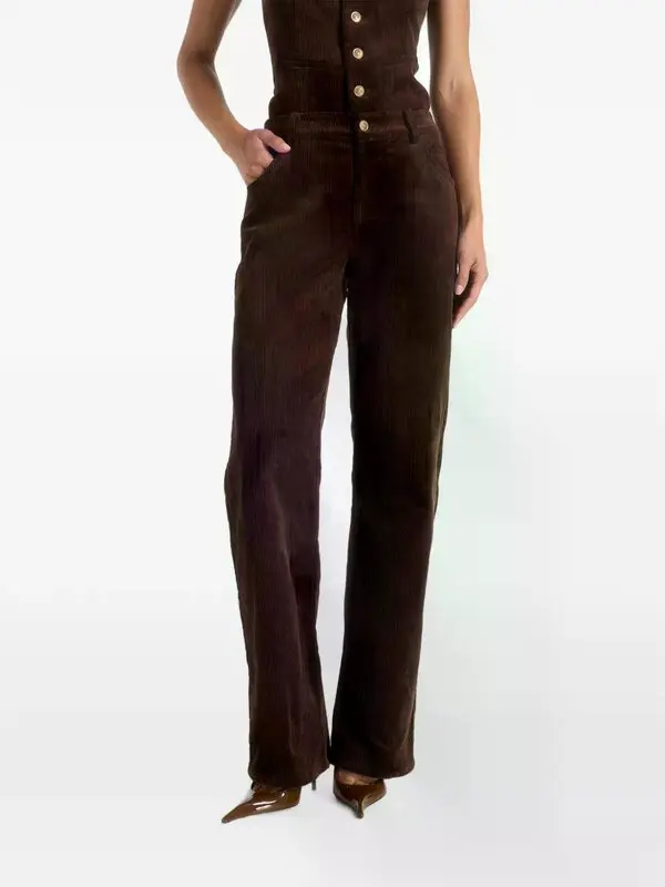 Manière De Voir Clover Mid-rise Corduroy Trousers - Brown