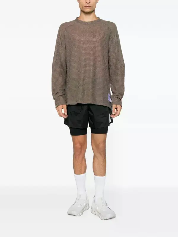 Satisfy Waffle-knit Raglan-sleeve Sweater