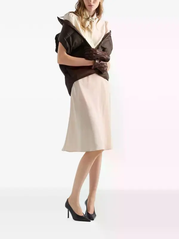 Prada Embroidered Marocain Dress