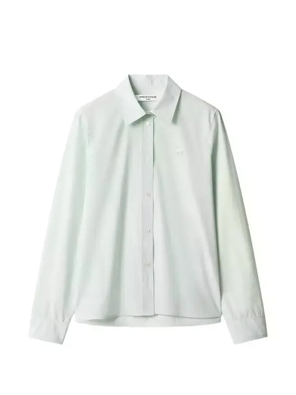 Maison Kitsuné Baby Fox Shrunken Logo-embroidered Shirt