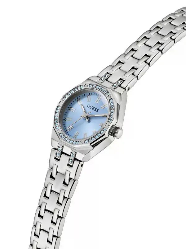 Guess Silver-tone Multi-function Watch With Swarovski Recreated™ Crystals