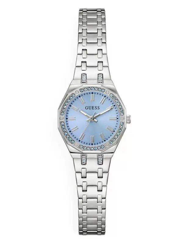 Guess Silver-tone Multi-function Watch With Swarovski Recreated™ Crystals