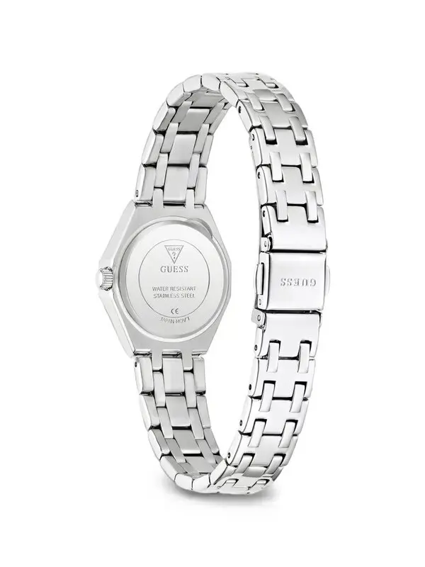 Guess Silver-tone Multi-function Watch With Swarovski Recreated™ Crystals