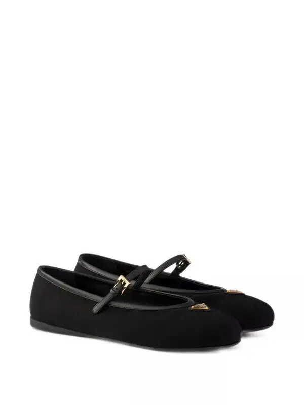 Prada Fabric Ballerinas - Black