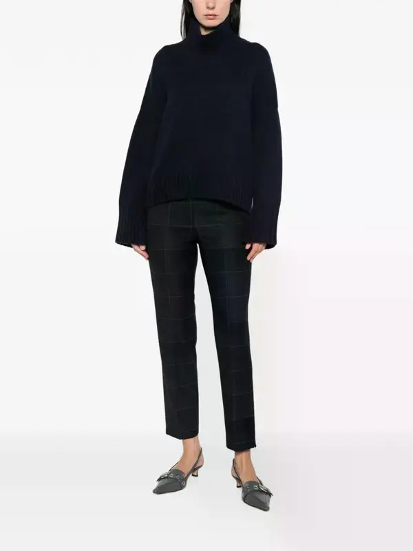 Marella Check-pattern Slim-fit Trousers